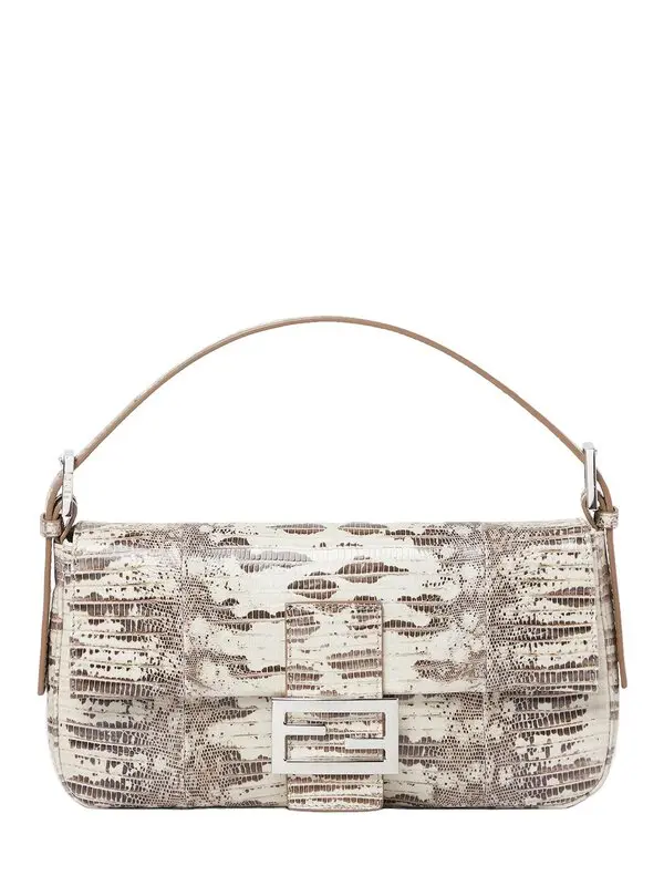 Fendi Baguette® 26424 Parchment-colored Lizard-leather Bag - [beige]
